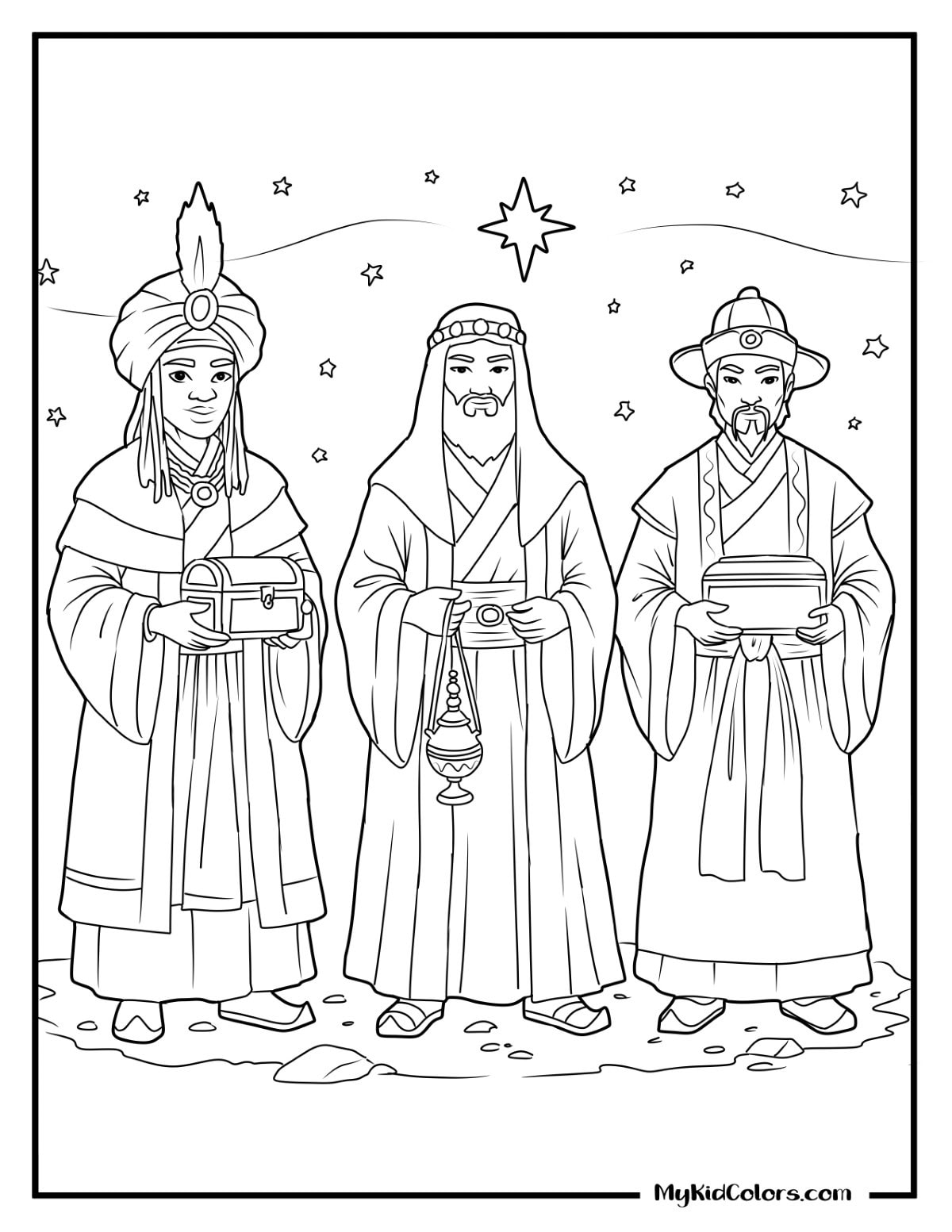 15 Free Three Wise Men Coloring Page (Free PDF Printables)
