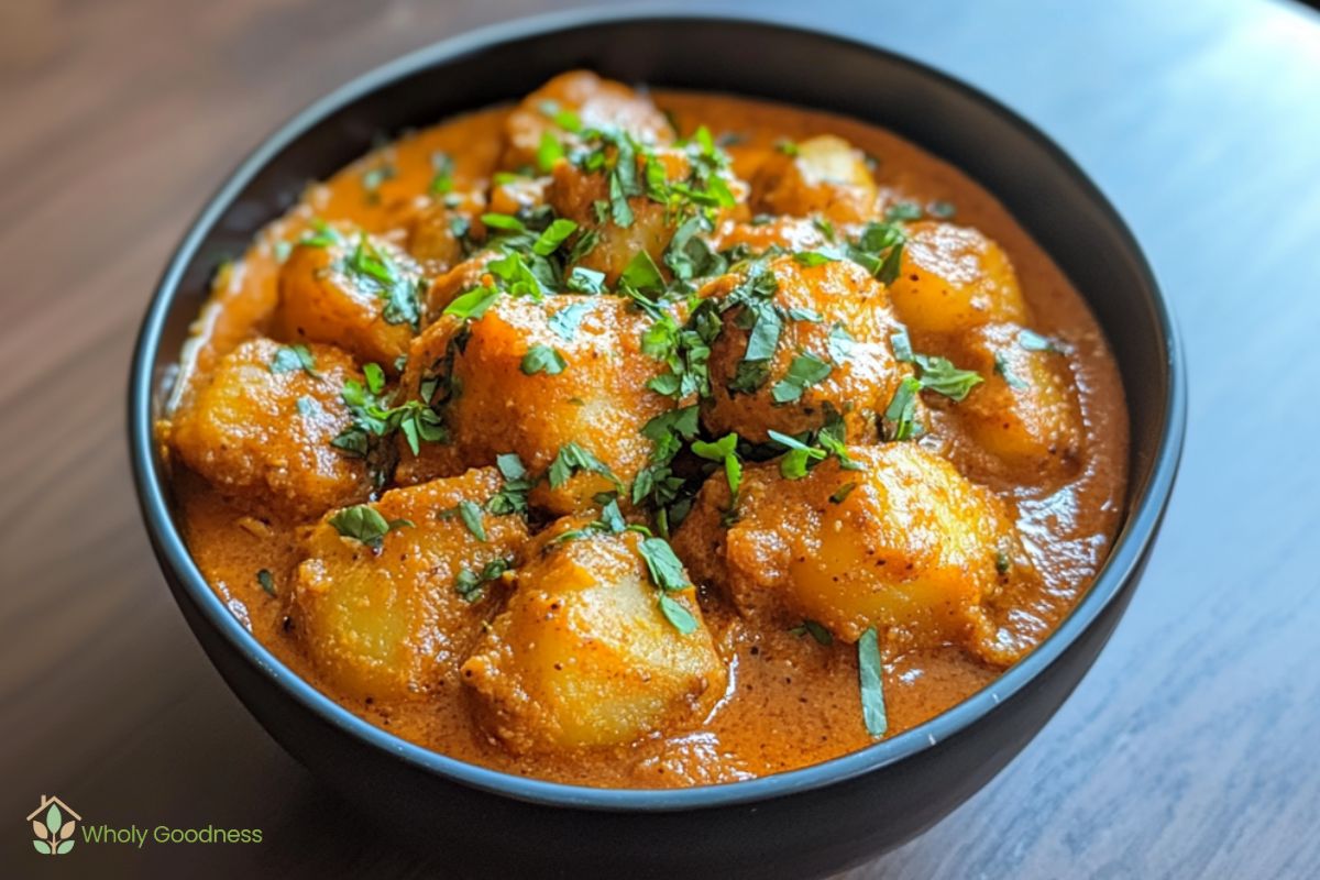 Punjabi Dum Aloo Recipe - Wholy Goodness