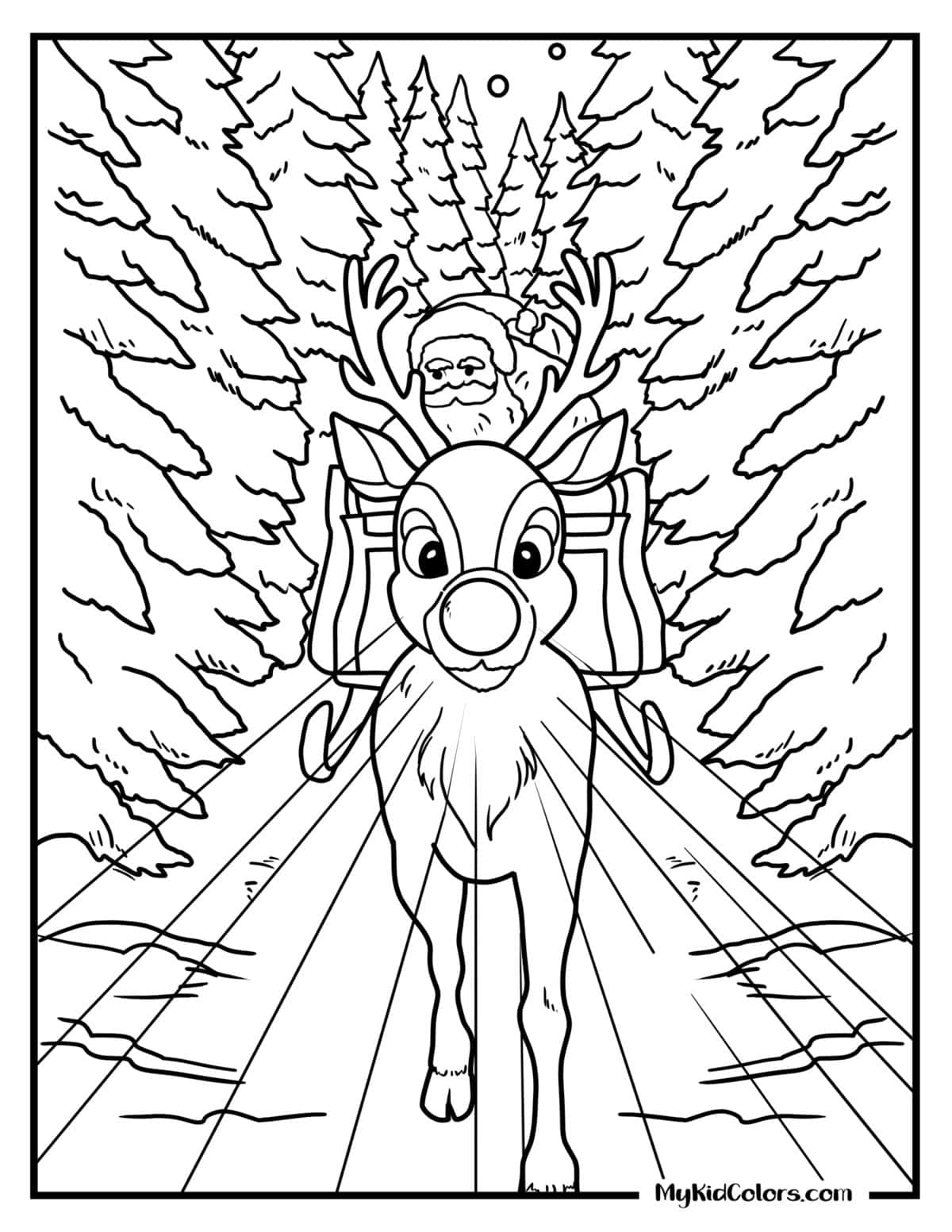 free coloring pages rudolph