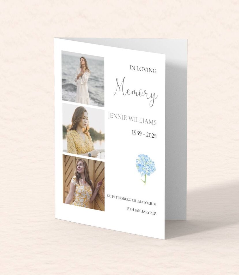 Order Of Service For Funeral - Free Design Service