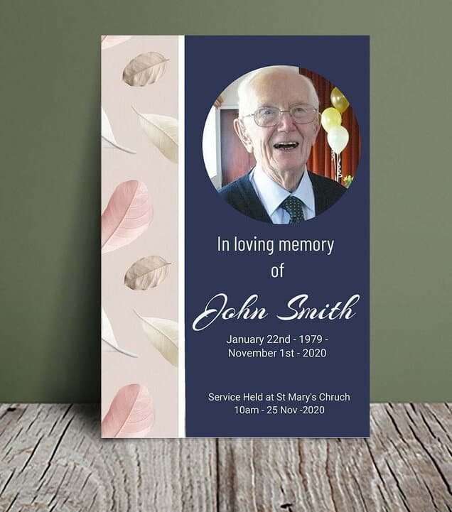 Editable green funeral order of service 025 - Template Design - Funeral ...