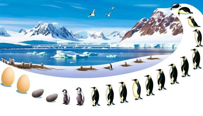 Key Stages In The Life Cycle Of Emperor Penguins