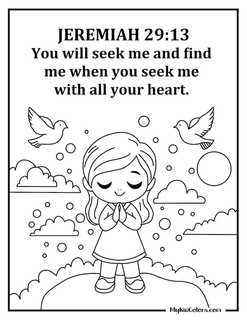 15 Bible Verse Coloring Pages for Kids | Free Scripture Printables