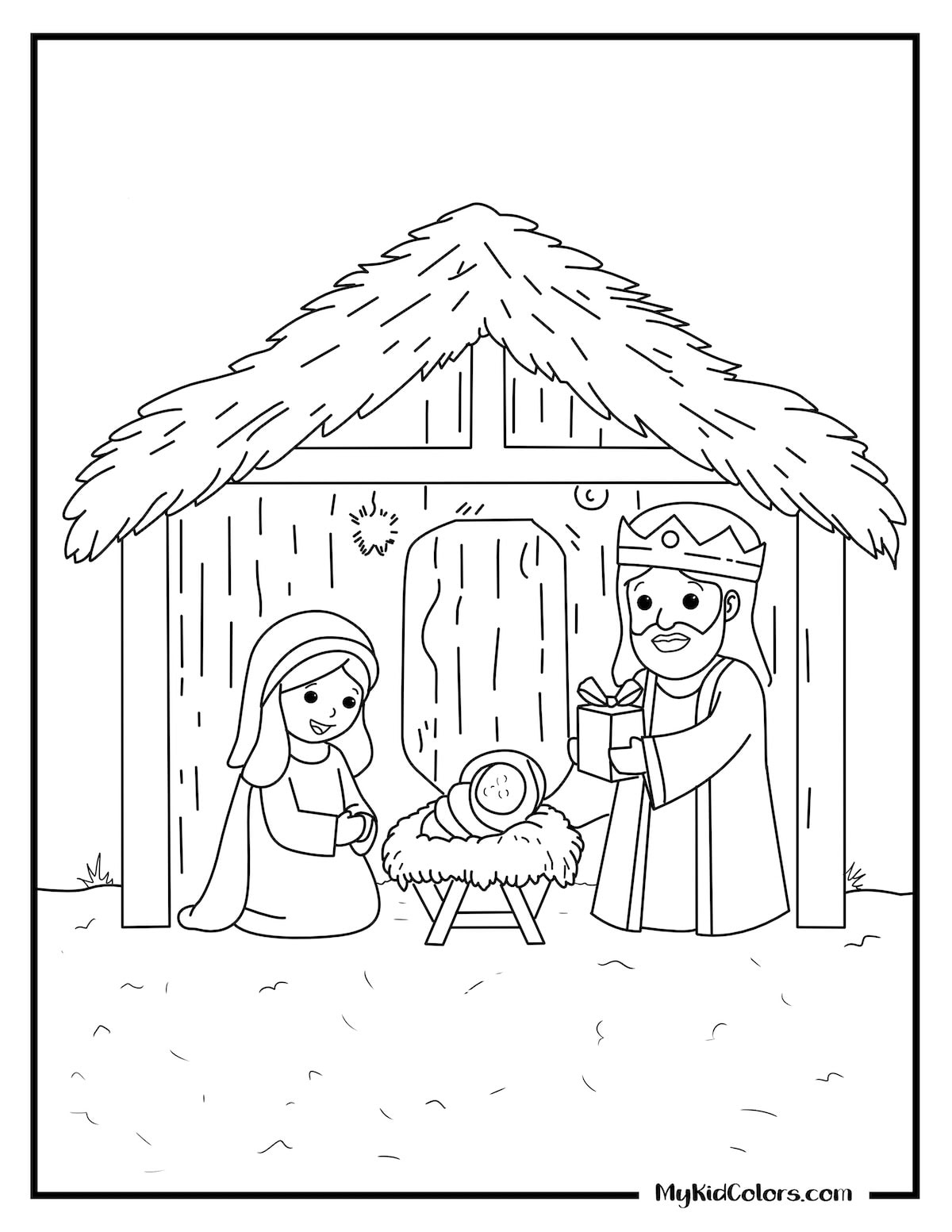 Free Nativity Coloring Pages for Kids | Jesus, Angels & Manger Scenes