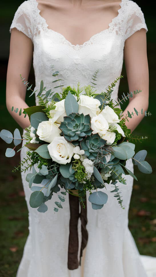 18 Green Wedding Bouquets: Unique Ideas You'll Love
