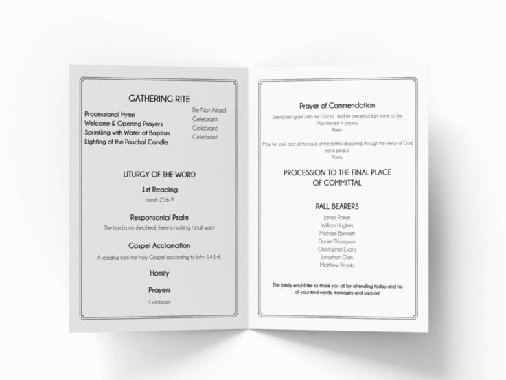 Funeral Order of Service Examples That Celebrate Life, Love, and Legacy ...