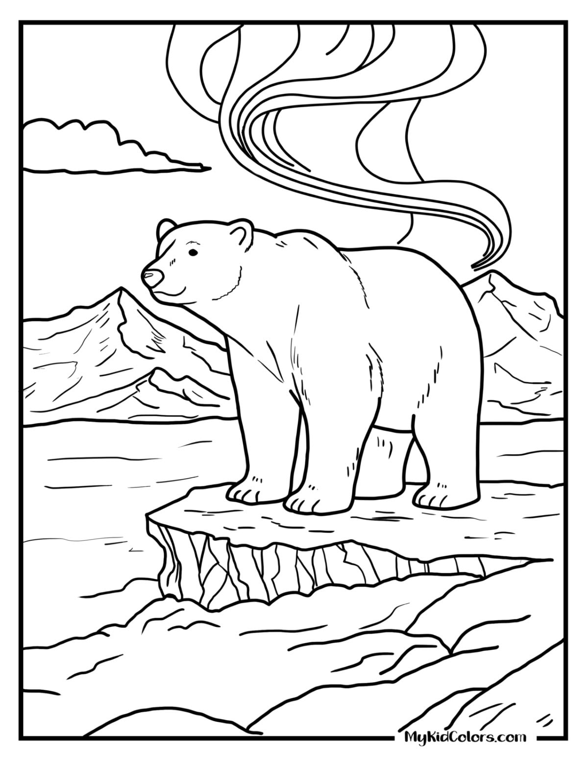 winter animal coloring pages free printable