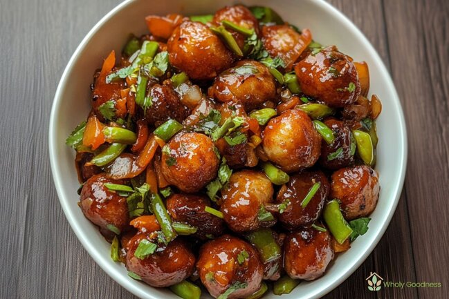 Crispy Veg Manchurian Dry Recipe - Wholy Goodness