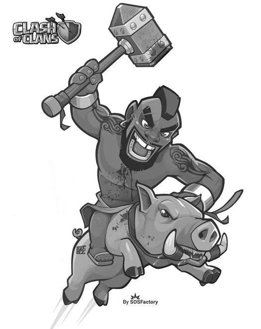 Procreate + Ipad time Lapsed Hog Rider drawing » SOSFactory