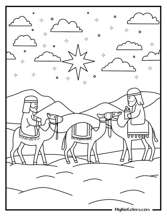 Free Nativity Coloring Pages for Kids | Jesus, Angels & Manger Scenes