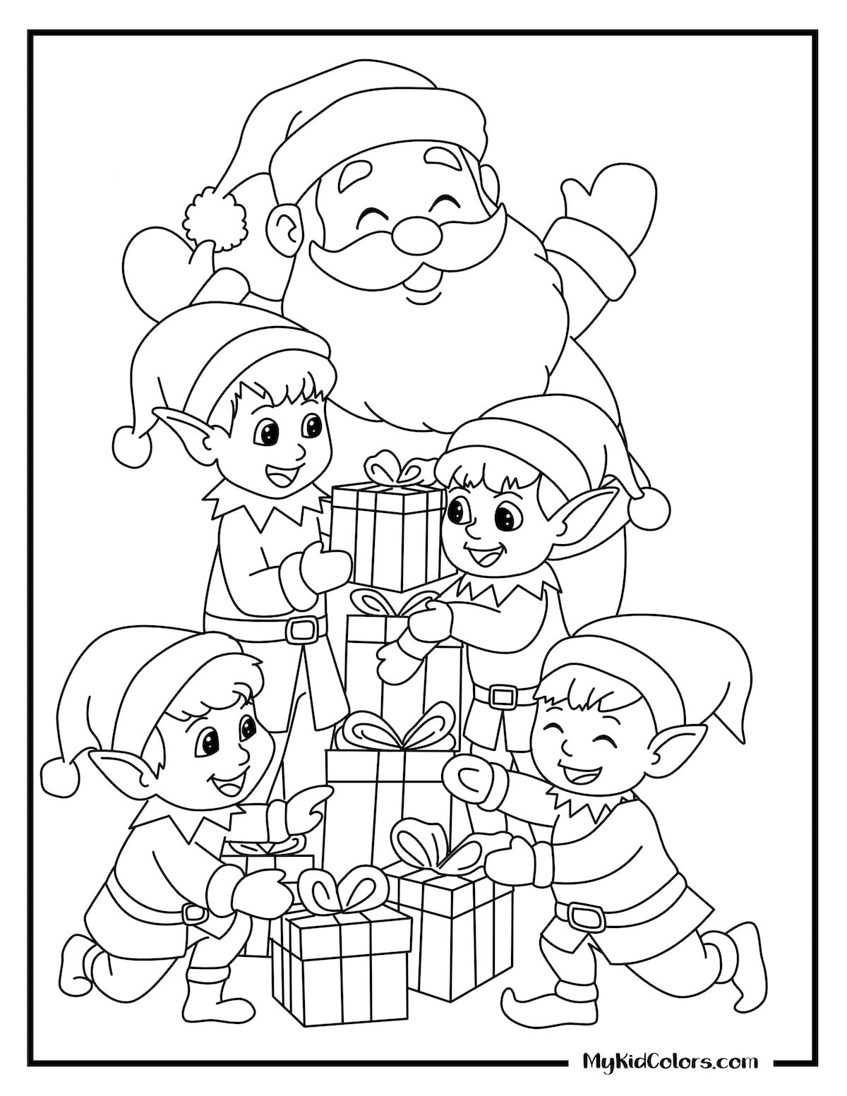 coloring pages santa free