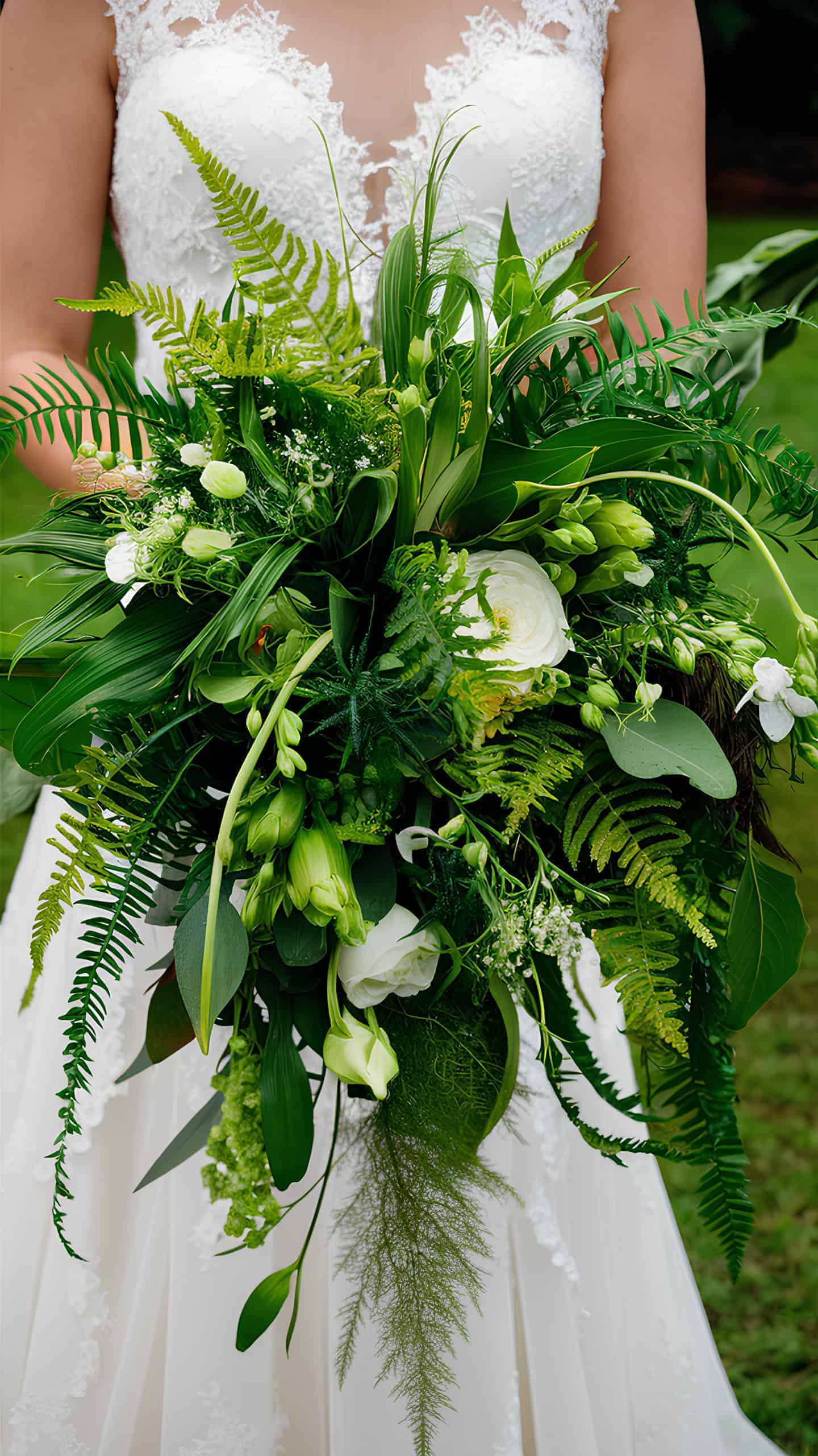 18 Green Wedding Bouquets: Unique Ideas You'll Love