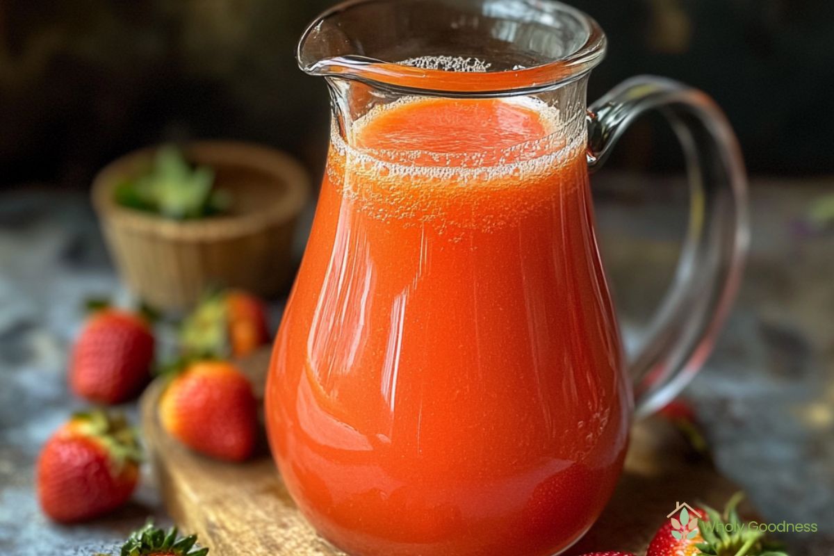 Strawberry Orange Juice Recipe - Wholy Goodness