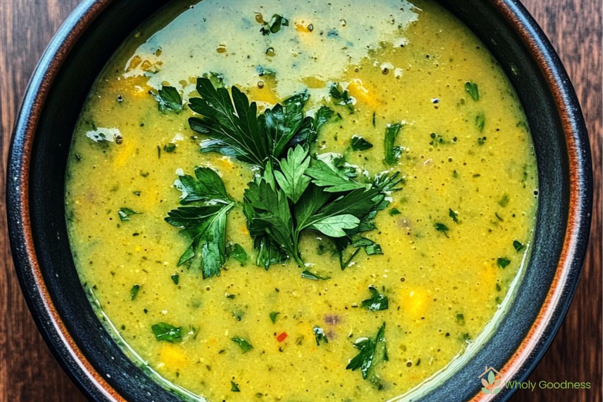 Lemon Coriander Soup Recipe - Wholy Goodness