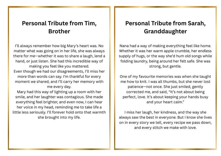 10 Powerful Closing Words For a Funeral Service - Funeral Order Of ...