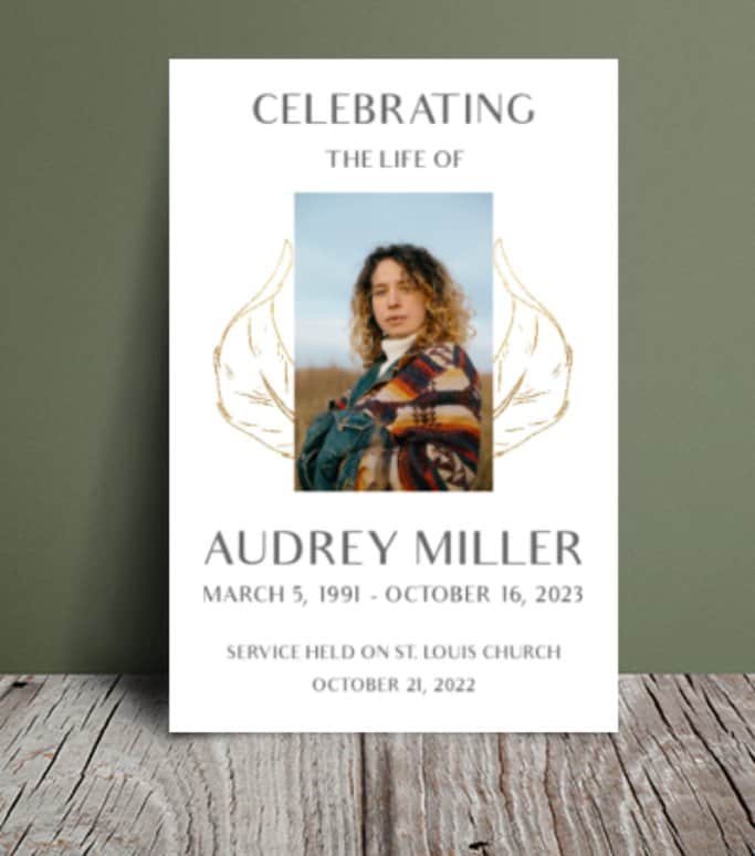 Poppy flowers funeral order of service template 127 - Funeral Order Of ...