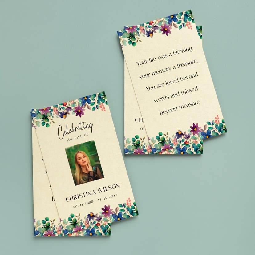Memorial Cards - The perfect keepsake