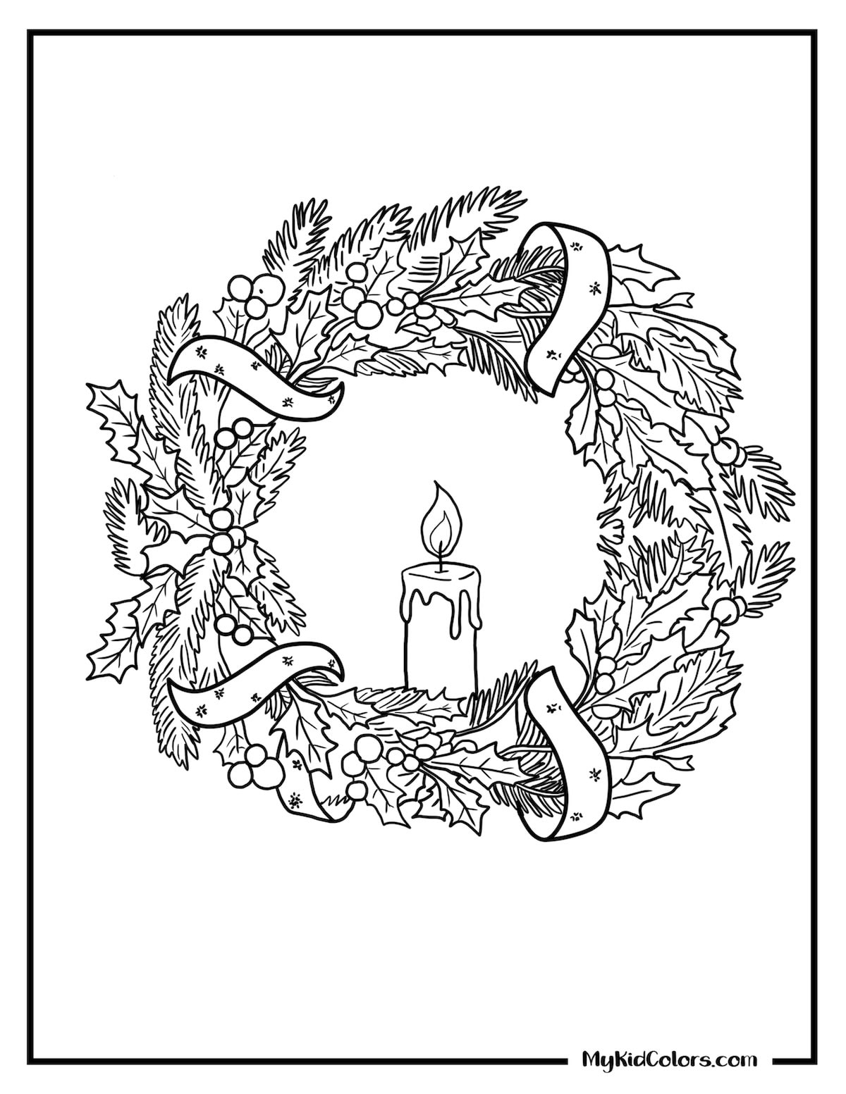 yule coloring pages free printable