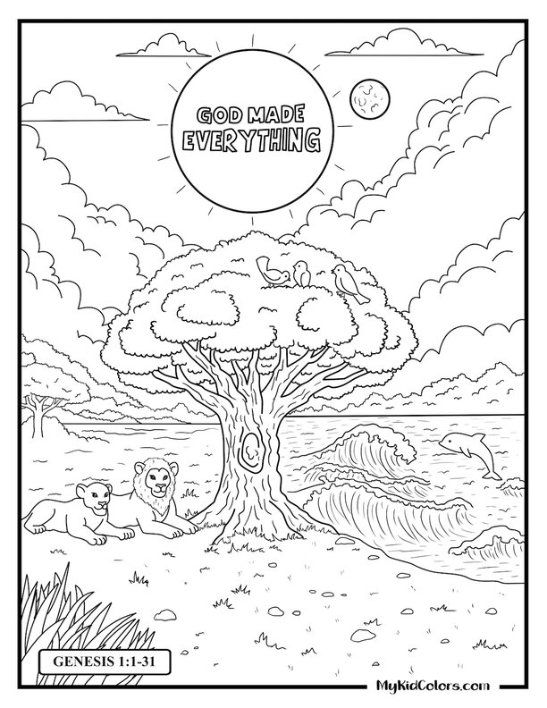 15 God Coloring Pages for Kids | Faith-Filled Printables for Sunday ...