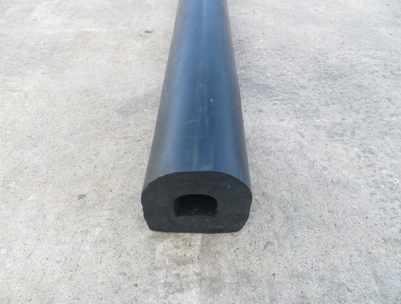 Large D Section - Extruded Rubber Bumper 2000mm x 150mm x 150mm