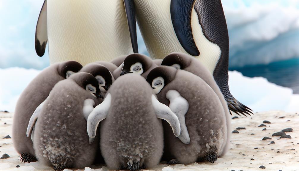 What Do Baby Emperor Penguins Look Like In Terms Of Colors And Patterns?