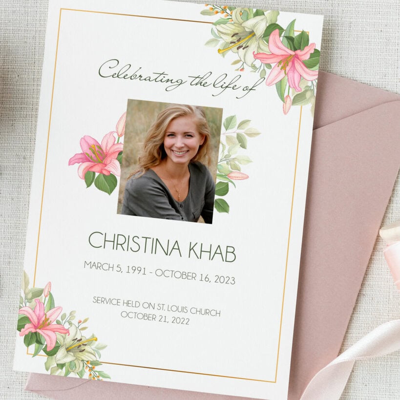 Funeral committal - Funeral Order Of Service Printing