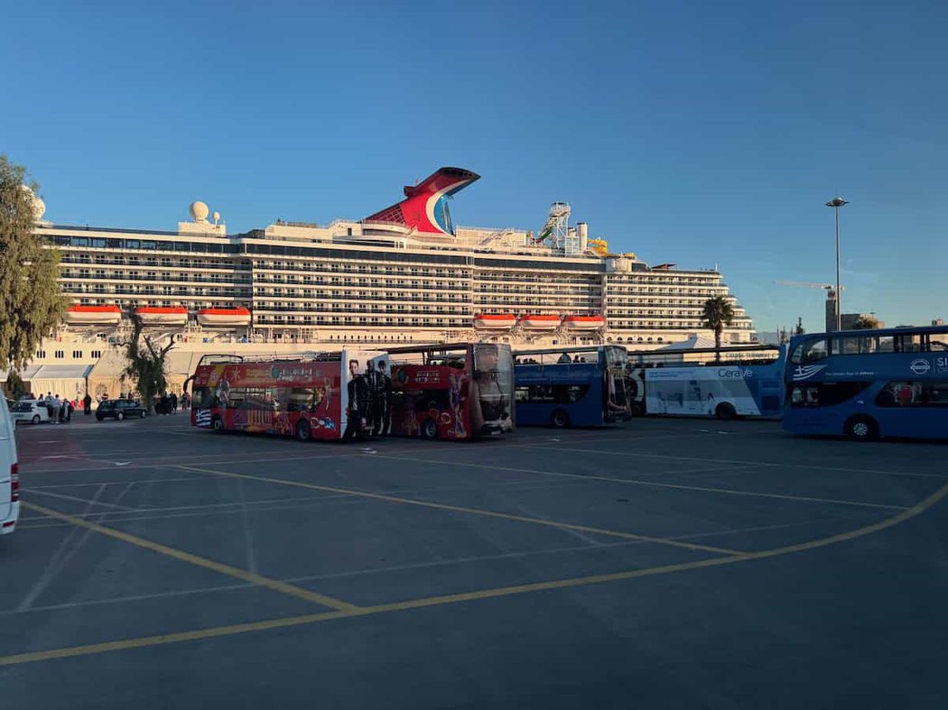 Athens from a Cruise Ship at Piraeus Cruise Port