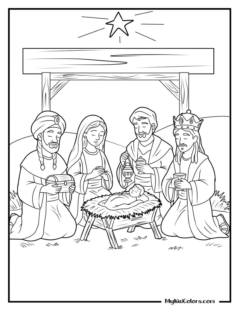 15 Free Three Wise Men Coloring Page (Free PDF Printables)