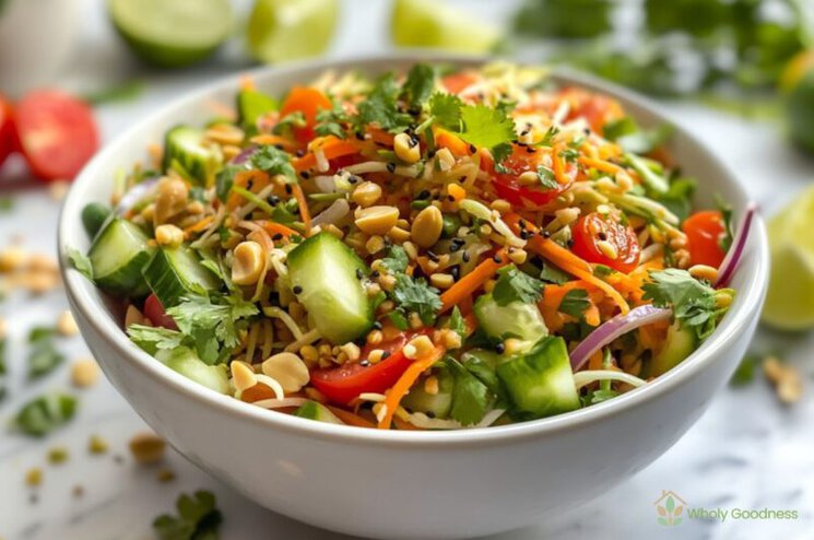 Easy And Healthy Sprouted Moong Salad Recipe - Wholy Goodness