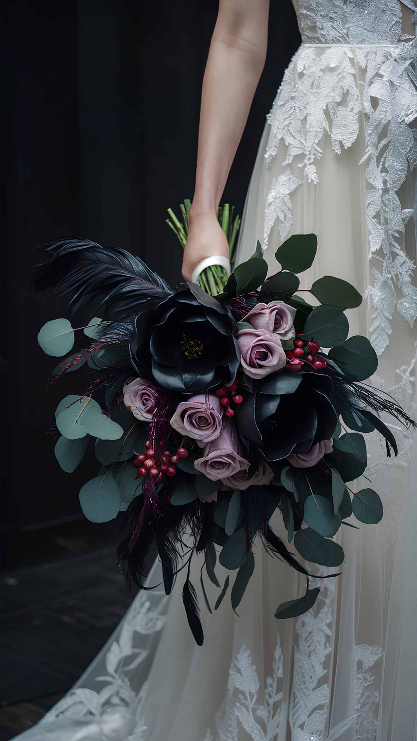21 Dark Wedding Bouquets: Chic and Unique Floral Ideas for Your Big Day