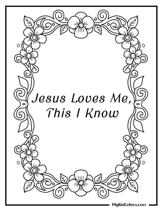 15 Free Jesus Loves Me Coloring Pages (Free PDF Printables)