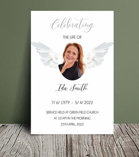 Editable sunflower funeral order of service 108 - Template Design ...