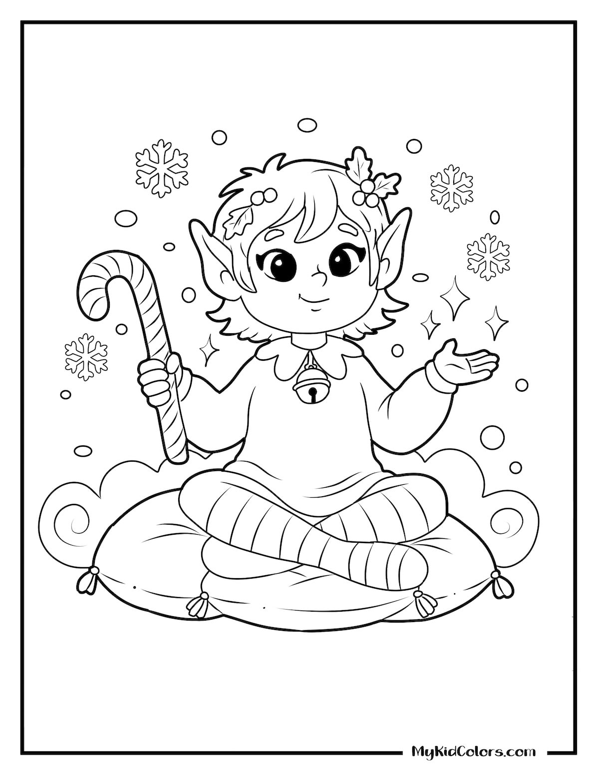 realistic elf coloring pages for adults