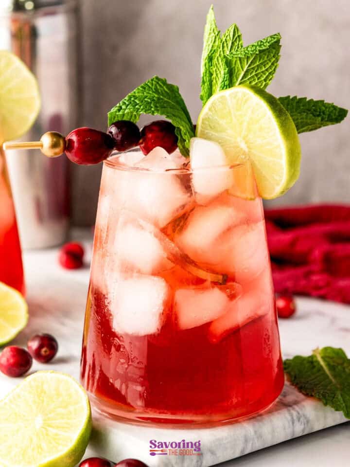 Mocktail With Cranberry Juice