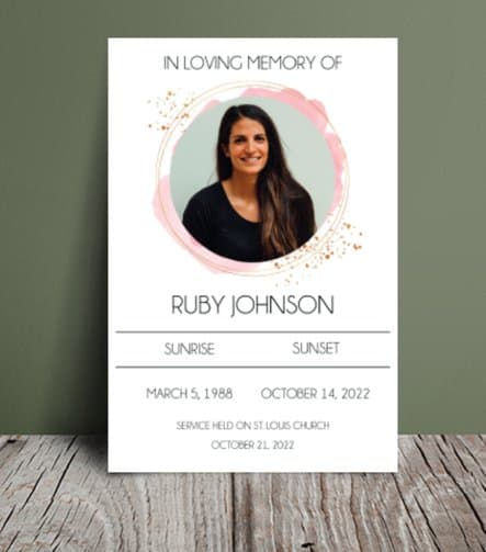 Editable green funeral order of service 025 - Template Design - Funeral ...