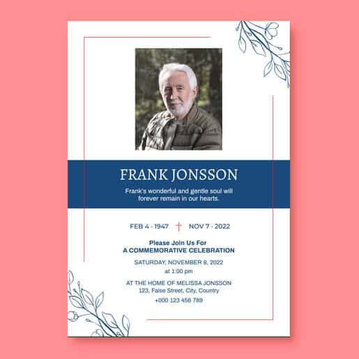 Non-Religious funeral order of service examples