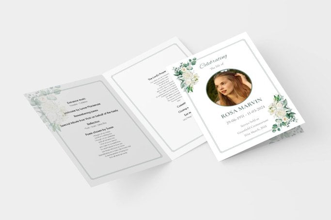 Scottish thistle funeral order of service template 118 - Funeral Order ...