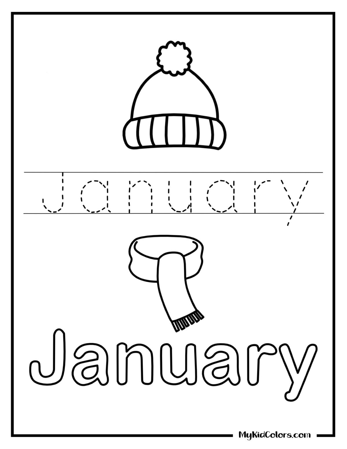 free coloring pages for january