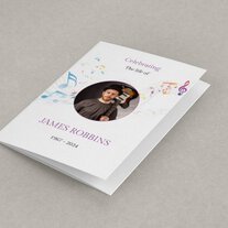 Music themed funeral order of service template 156 - Funeral Order Of ...