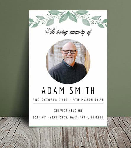 Music themed funeral order of service template 156 - Funeral Order Of ...