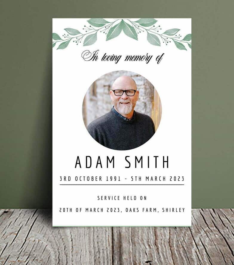 Rugby funeral order of service template 161 - Funeral Order Of Service