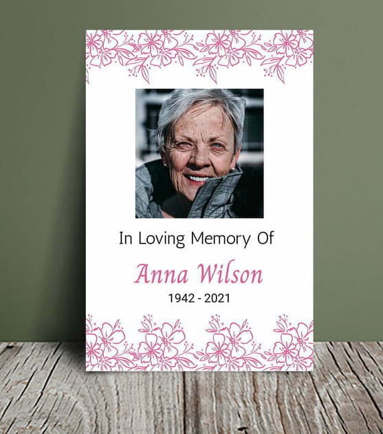 Pink funeral program template 024 - Template Design - Funeral Order Of ...
