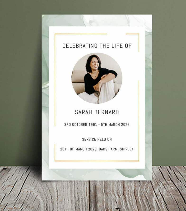 Daffodils funeral order of service template 122 - Funeral Order Of Service