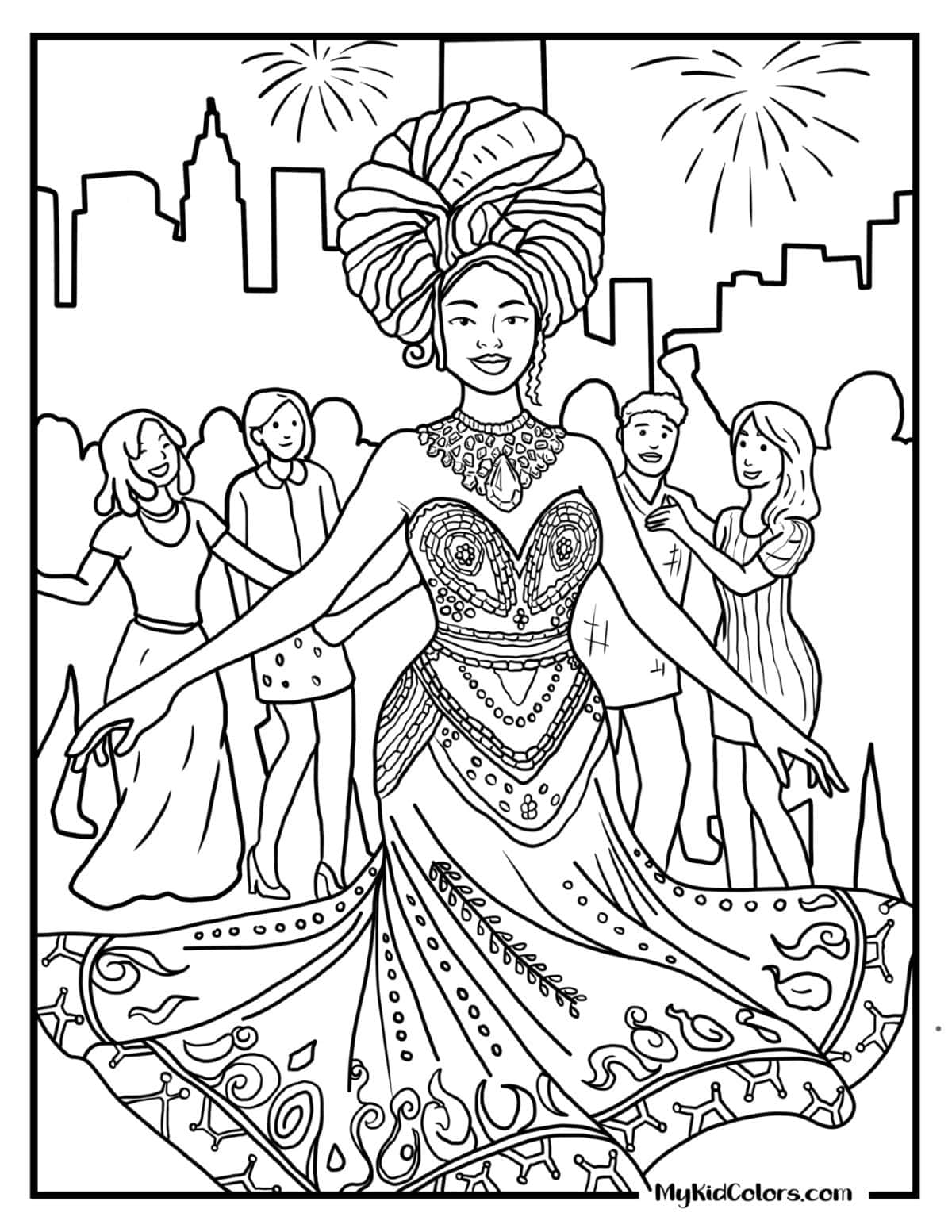 free coloring pages for kids new years