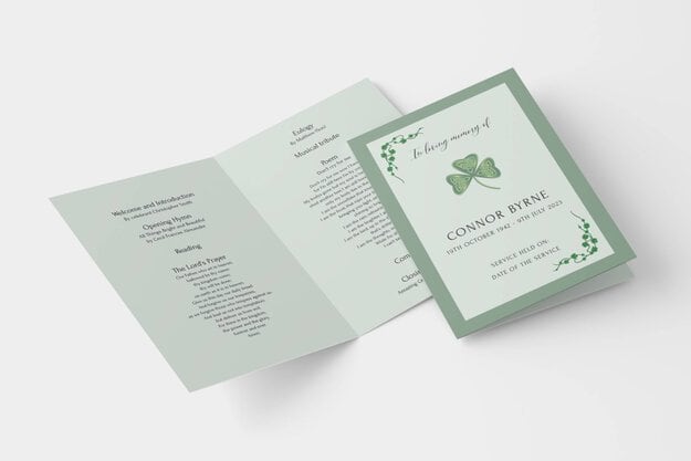 Daffodils funeral order of service template 122 - Funeral Order Of Service