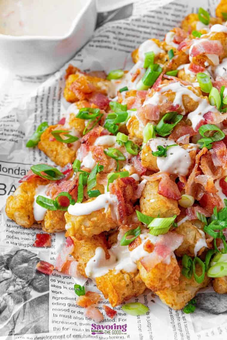 Loaded Tater Tot Recipe (Cheesy Loaded Totchos) – Savoring The Good®