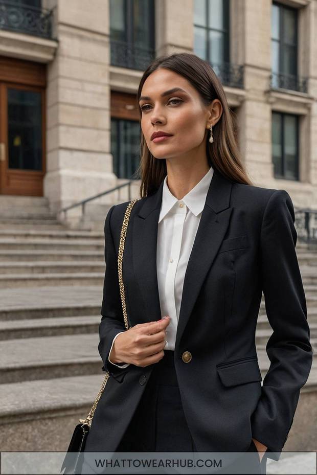 20 Sophisticated Black Outfits For Women To Wear To Work