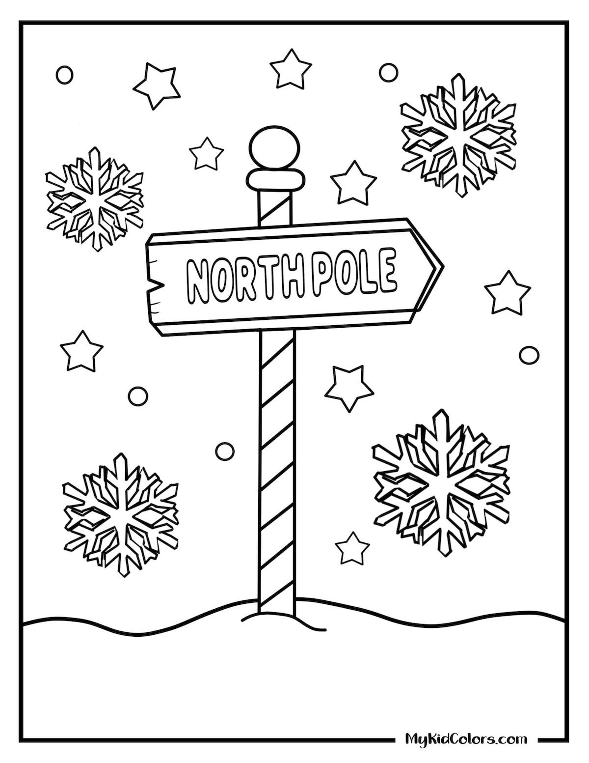 15 North Pole Coloring Pages for Kids (Free PDF Printables)