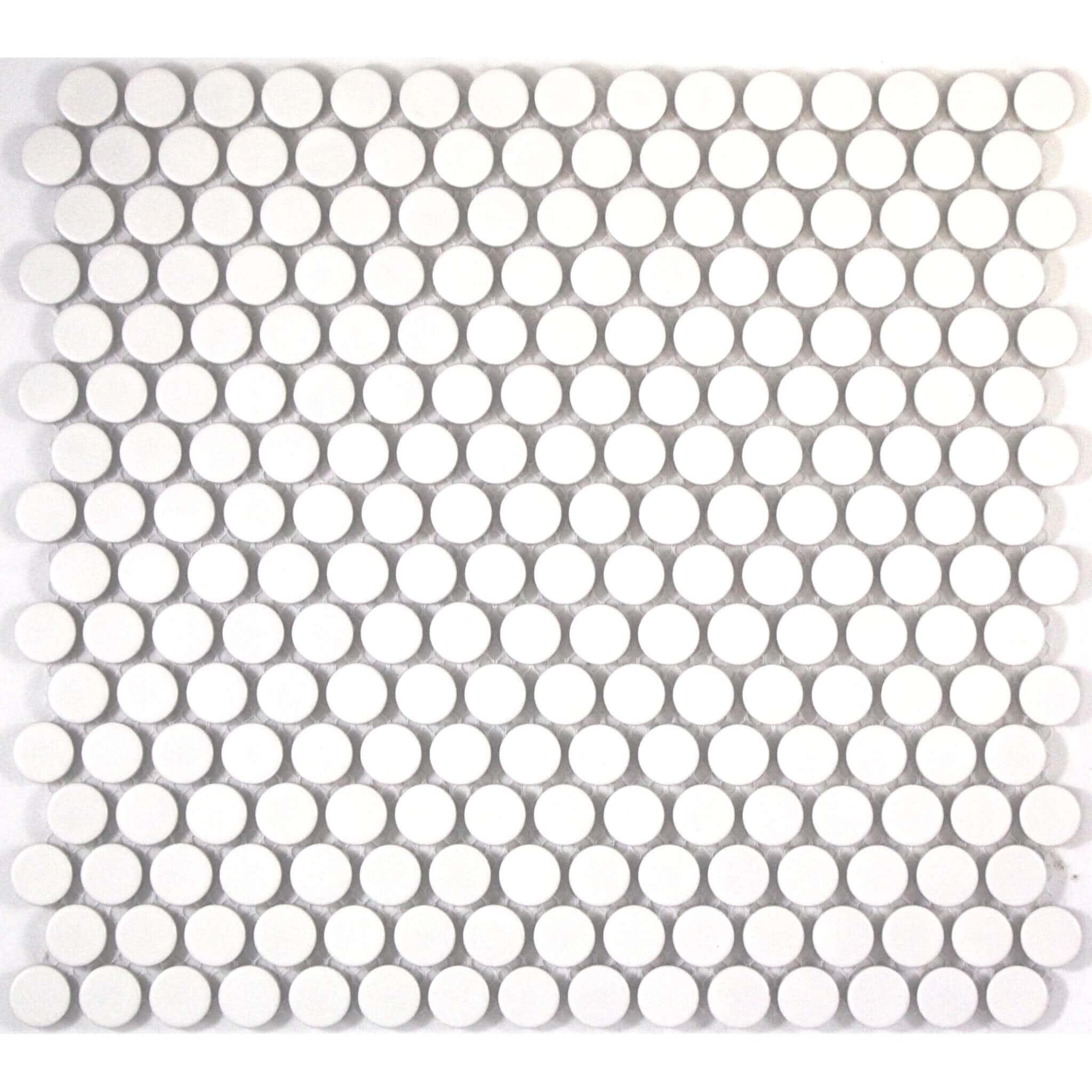 PENNY ROUND WHITE MATTE - ICONIC TILES