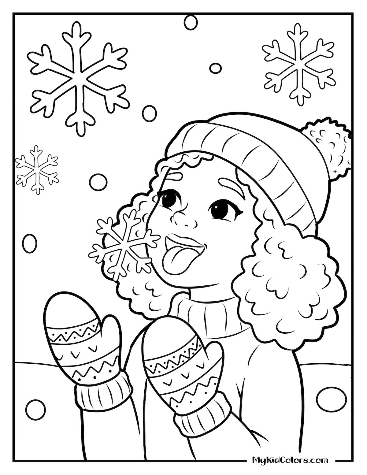coloring pages for kids snow